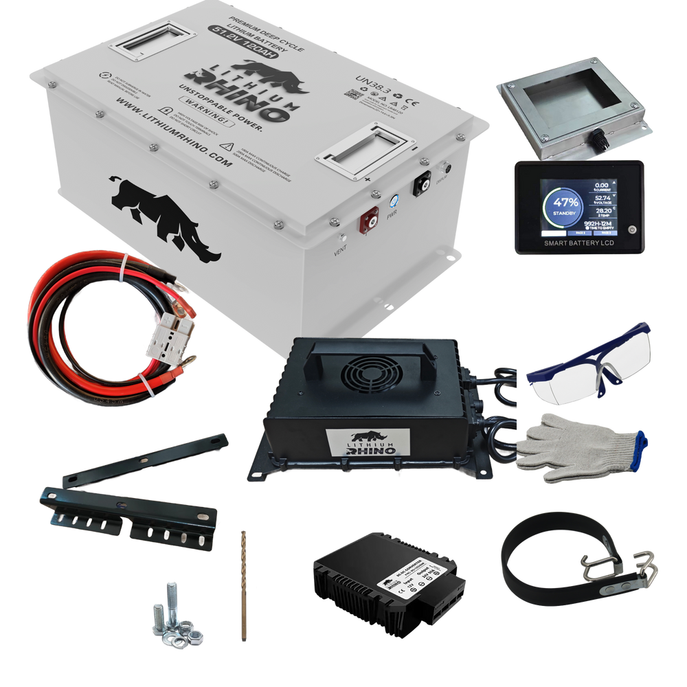 48v Golf Cart Lithium Battery Conversion Kit by Lithium Rhino
